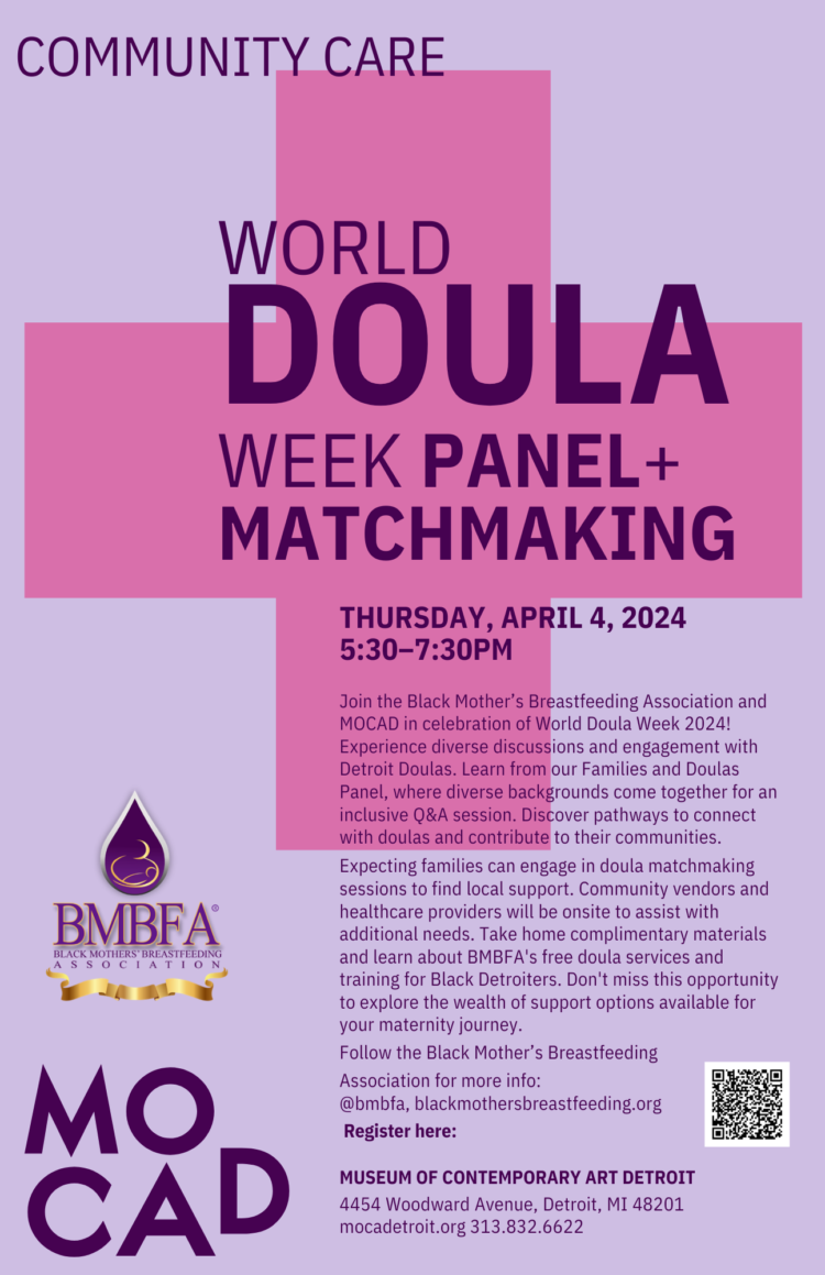 World/Community Doula Week Panel + Matchmaking Event @MoCAD - BMBFA